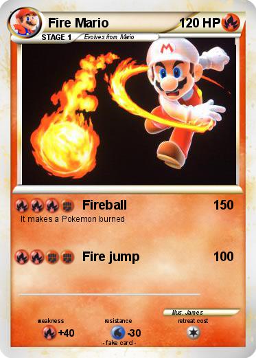 Pokémon Fire Mario 1145 1145 - Fireball - My Pokemon Card