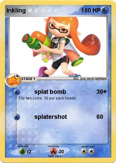 Pokémon inkling 194 194 - splat bomb - My Pokemon Card