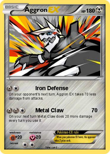Pokémon Aggron 406 406 - Iron Defense - My Pokemon Card