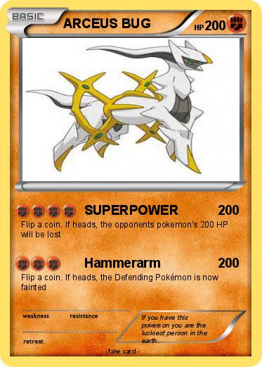 Pokémon ARCEUS BUG 1 1 - SUPERPOWER - My Pokemon Card