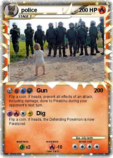 Pokémon police 82 82 - Gun - My Pokemon Card