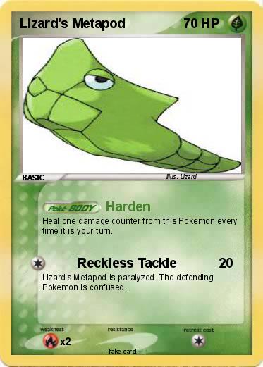 Pokémon Lizard s Metapod - Harden - My Pokemon Card