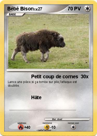 Pokémon Bebe Bison - Petit coup de cornes - Ma carte Pokémon