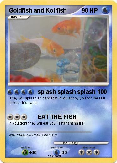 Pokémon Goldfish and Koi fish - splash splash splash - My Pokemon Card