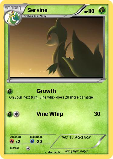 Pokémon Servine 319 319 - Growth - My Pokemon Card