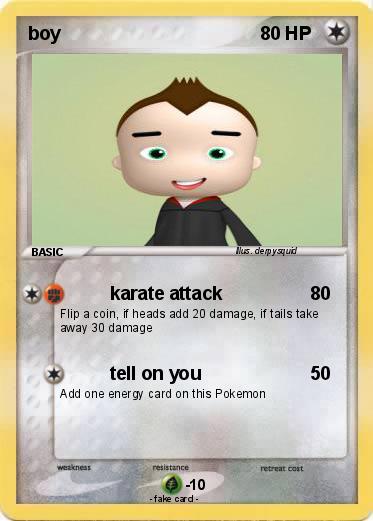 Pokémon boy 136 136 - karate attack - My Pokemon Card