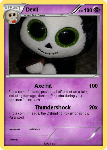 Pokémon Devil 1019 1019 - Axe hit - My Pokemon Card