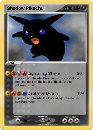 Pokémon Shadow Pikachu 66 66 - Lightning Strike - My Pokemon Card