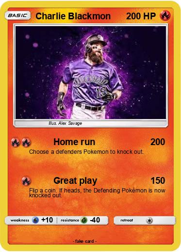 Pokémon Charlie Blackmon - Home run - My Pokemon Card