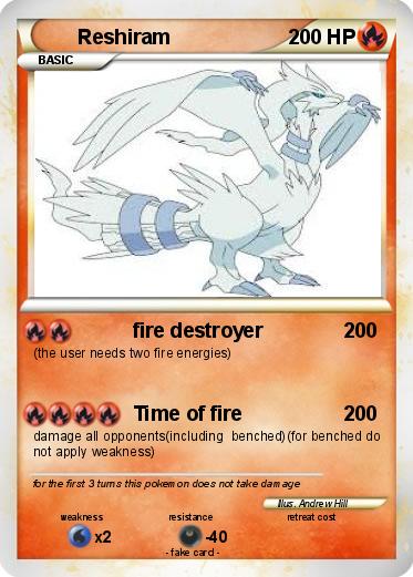 Pokémon Reshiram 4826 4826 - fire destroyer - My Pokemon Card