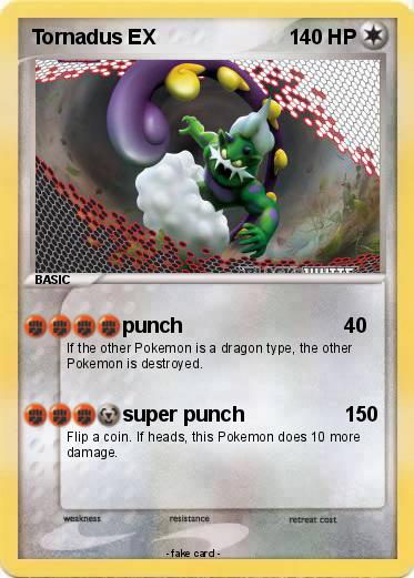 Pokémon Tornadus EX 14 14 - punch - My Pokemon Card