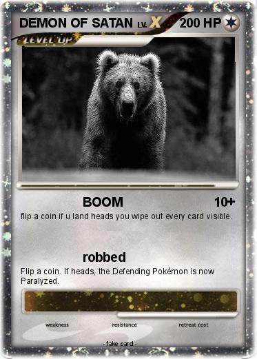 Pokémon DEMON OF SATAN - BOOM - My Pokemon Card