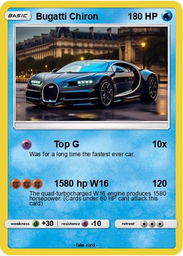 Pokémon Bugatti Chiron 33 33 - Top G - My Pokemon Card