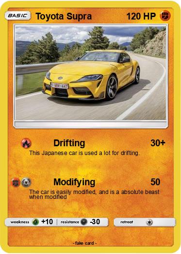 Pokémon Toyota Supra 27 27 - Drifting - My Pokemon Card