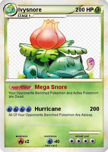 Pokémon Ivysnore - Mega Snore - My Pokemon Card