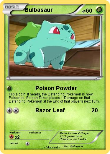 Pokémon Bulbasaur 1647 1647 - Poison Powder - My Pokemon Card