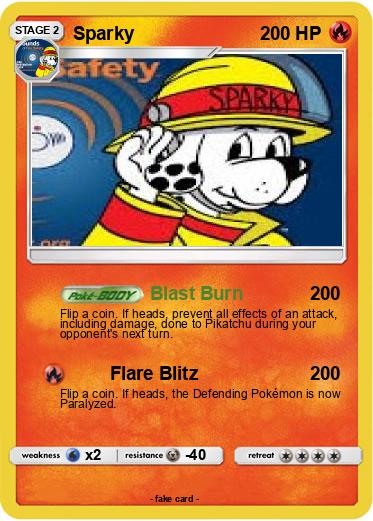Pokémon Sparky 309 309 - Blast Burn - My Pokemon Card