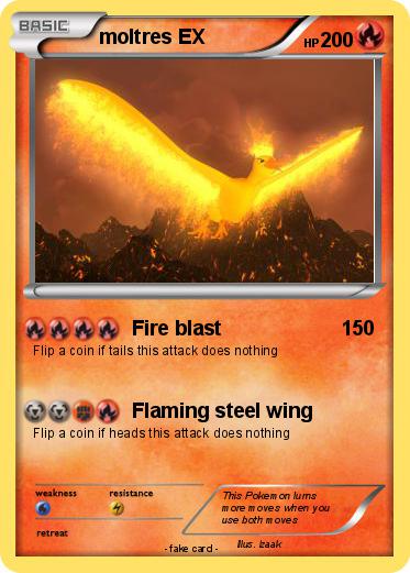 Pokémon moltres EX 49 49 - Fire blast - My Pokemon Card