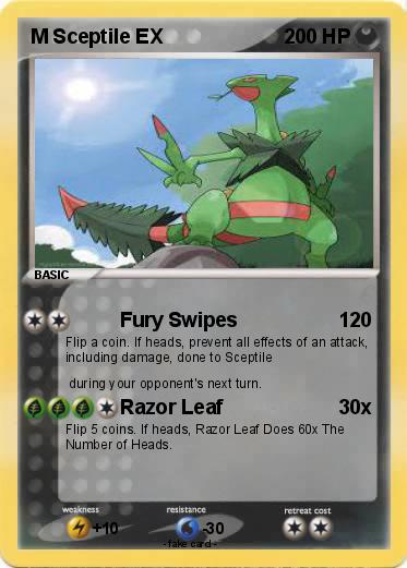 Pokémon M Sceptile EX 15 15 - Fury Swipes - My Pokemon Card
