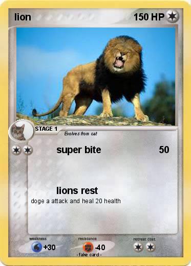 Pokémon lion 938 938 - super bite - My Pokemon Card