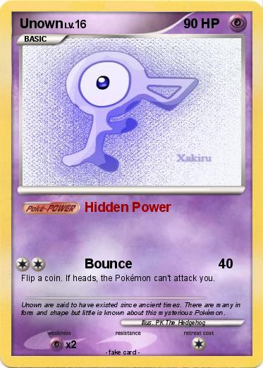 Pokémon Unown 142 142 - Hidden Power - My Pokemon Card