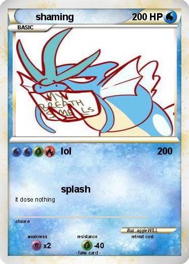 Pokémon shaming - lol - My Pokemon Card