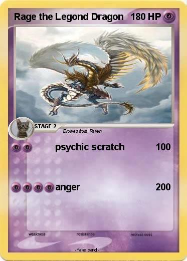 Pokémon Rage the Legond Dragon - psychic scratch - My Pokemon Card