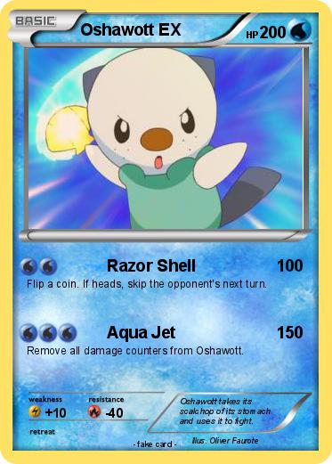 Pokémon Oshawott EX 33 33 - Razor Shell - My Pokemon Card