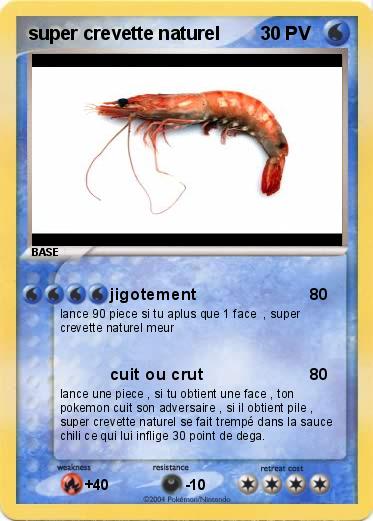 Pokémon super crevette naturel - jigotement - Ma carte Pokémon