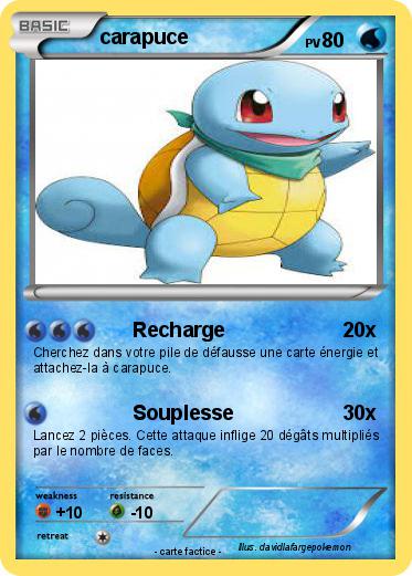 Pokémon carapuce 299 299 - Recharge - Ma carte Pokémon