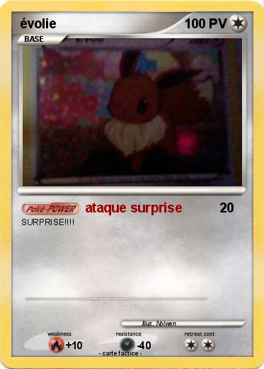 Pokémon evolie 57 57 - ataque surprise - Ma carte Pokémon