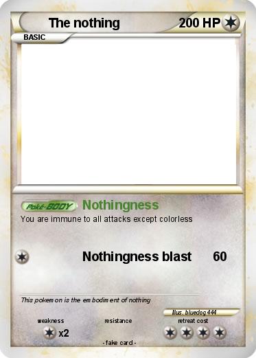 Pokémon The nothing 7 7 - Nothingness - My Pokemon Card