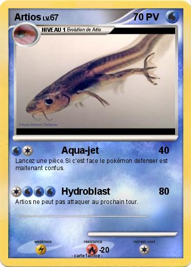 Pokémon Artios - Aqua-jet - Ma carte Pokémon