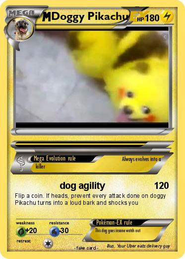 Pokémon Doggy Pikachu - dog agility - My Pokemon Card