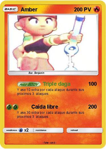 Pokémon Amber 199 199 - Triple daga - Mi carta pokémon