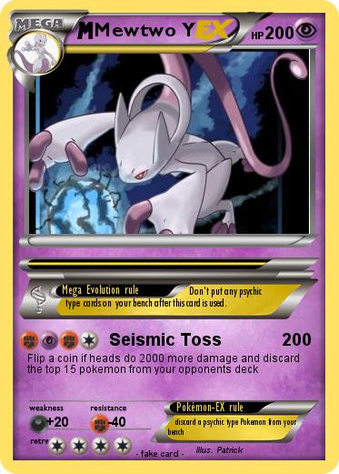 Pokémon Mewtwo Y 72 72 - Seismic Toss - My Pokemon Card