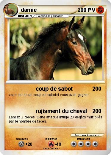 Pokémon damie - coup de sabot - Ma carte Pokémon