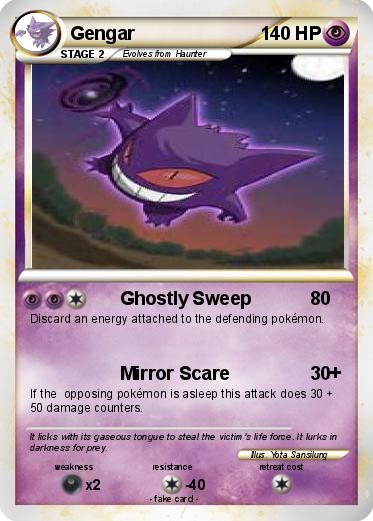Pokémon Gengar 706 706 - Ghostly Sweep - My Pokemon Card