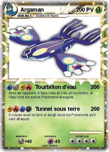 Pokémon Argaman - Tourbillon d'eau - Ma carte Pokémon