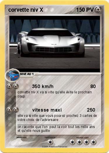 Pokémon corvette niv X - 350 km/h - Ma carte Pokémon