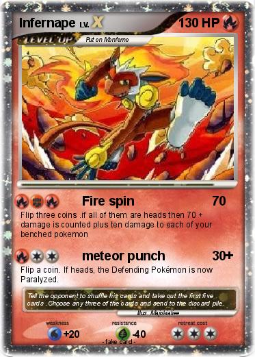 Pokémon Infernape 725 725 - Fire spin - My Pokemon Card