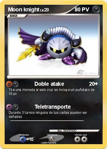 Pokémon Moon knight 6 6 - Doble atake - Ma carte Pokémon