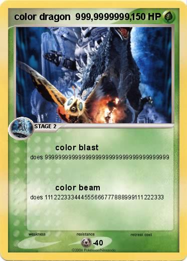 Pokémon color dragon 999 9999999 9999999 - color blast - My Pokemon Card