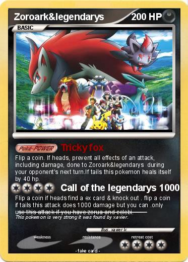 Pokémon Zoroark legendarys 2 2 - Tricky fox - My Pokemon Card