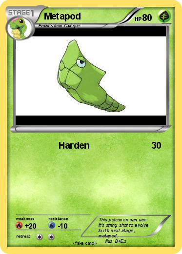 Pokémon Metapod 180 180 - Harden - My Pokemon Card
