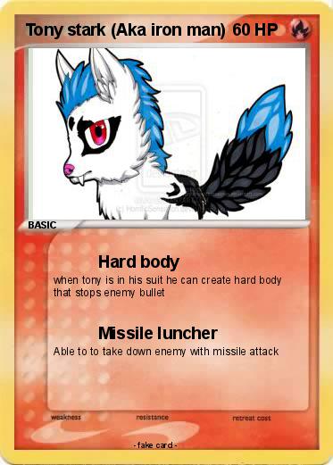 Pokémon Tony stark Aka iron man - Hard body - My Pokemon Card