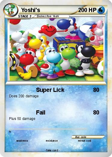 Pokémon yoshi s 10 10 - Super Lick - My Pokemon Card
