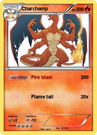 Pokémon Charchamp 50 50 - Fire blast - My Pokemon Card