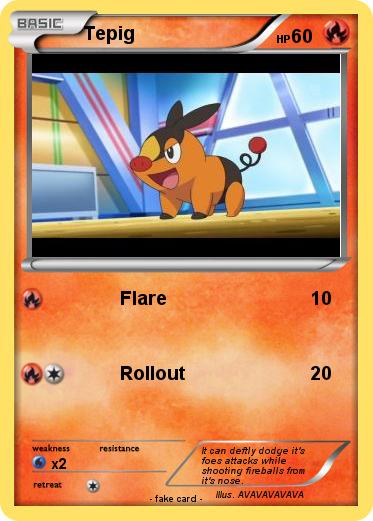 Pokémon Tepig 1067 1067 - Flare - My Pokemon Card