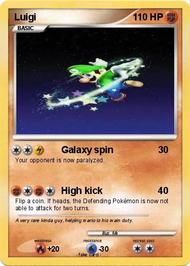 Pokémon Luigi 810 810 - Galaxy spin - My Pokemon Card